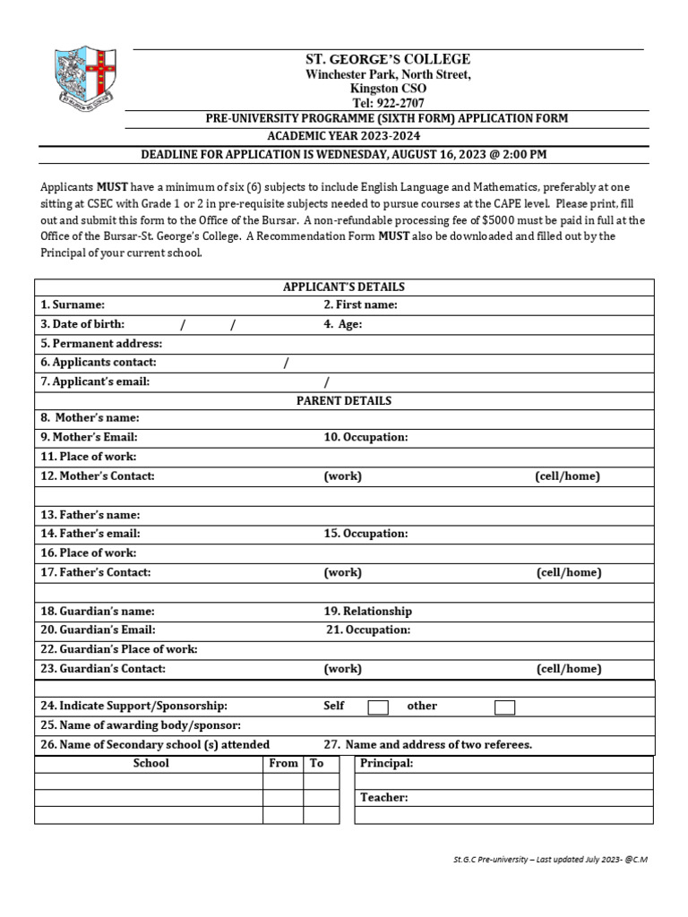 STGC External Application Form 2023 2024 - 230826 - 205218 | PDF