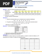 17 Exercices Avec Corrigés Statistique Descriptive S1 PDF | PDF ...