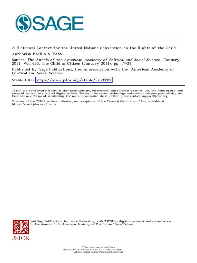 History Child Rights | PDF | Children's Rights | Sweden