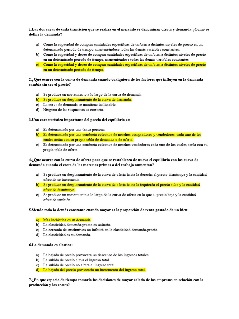 Examen Introduccion A La Economia | PDF | Mercado (economía) | Monopolio