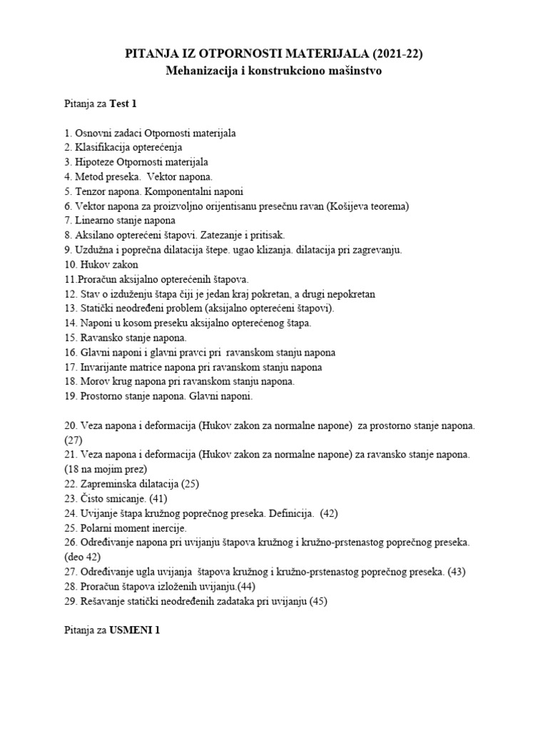 Pitanja-Om 2021-22 | PDF