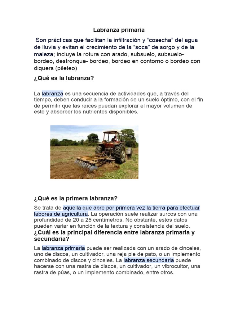Labranza primaria Alfredo | PDF | Agricultura | Arado