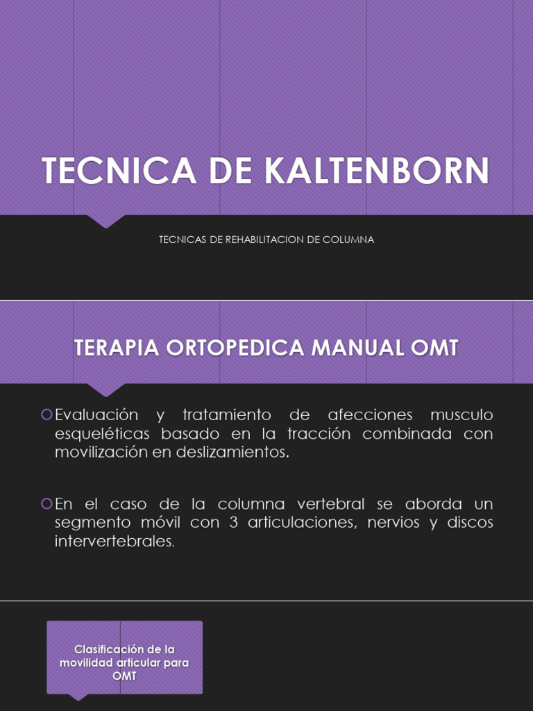 Tecnica de Kaltenborn | Descargar gratis PDF | La columna vertebral ...
