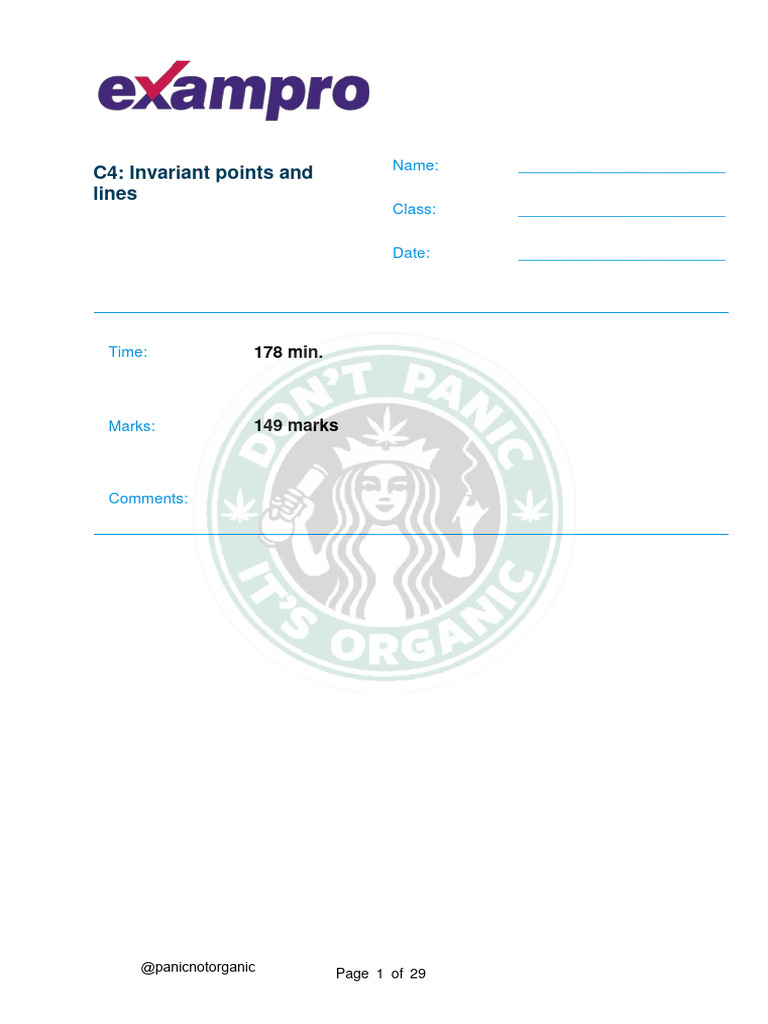 C4 - Invariant Points and Lines | PDF | Eigenvalues And Eigenvectors ...