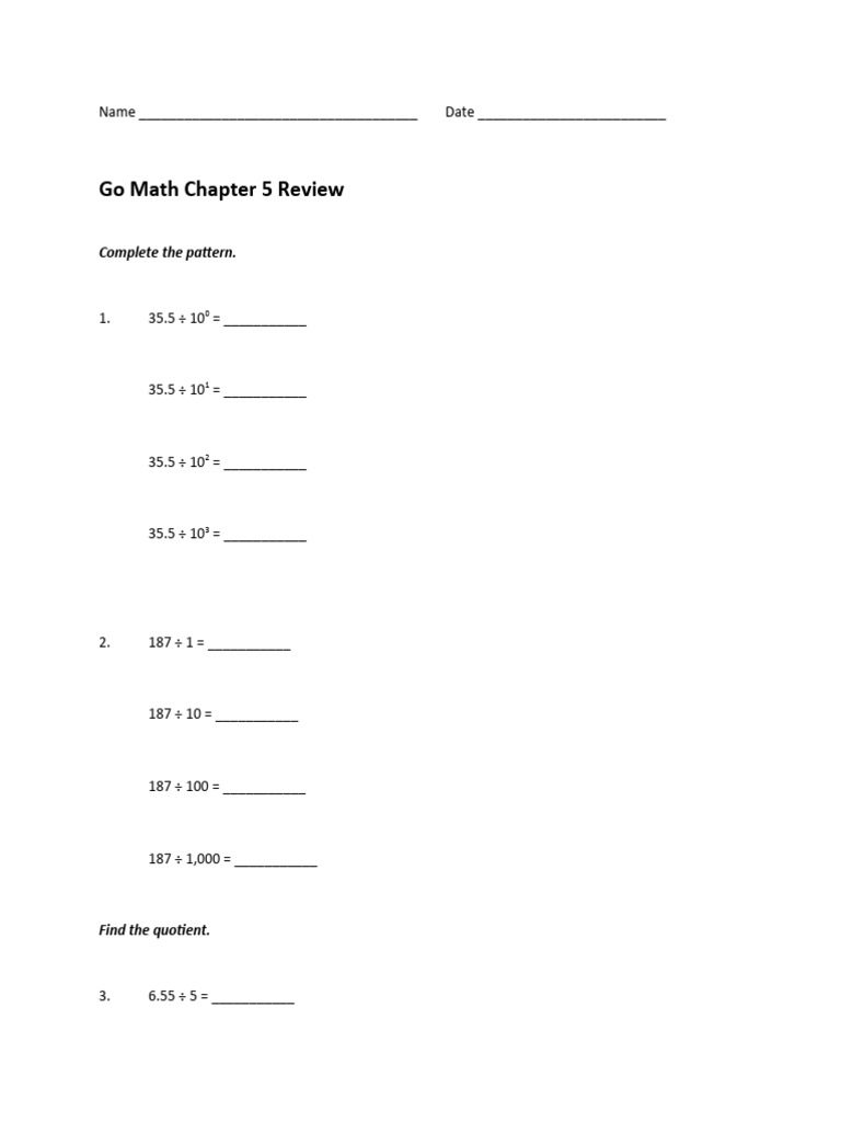 Go_Math_Chapter_5_Review | PDF
