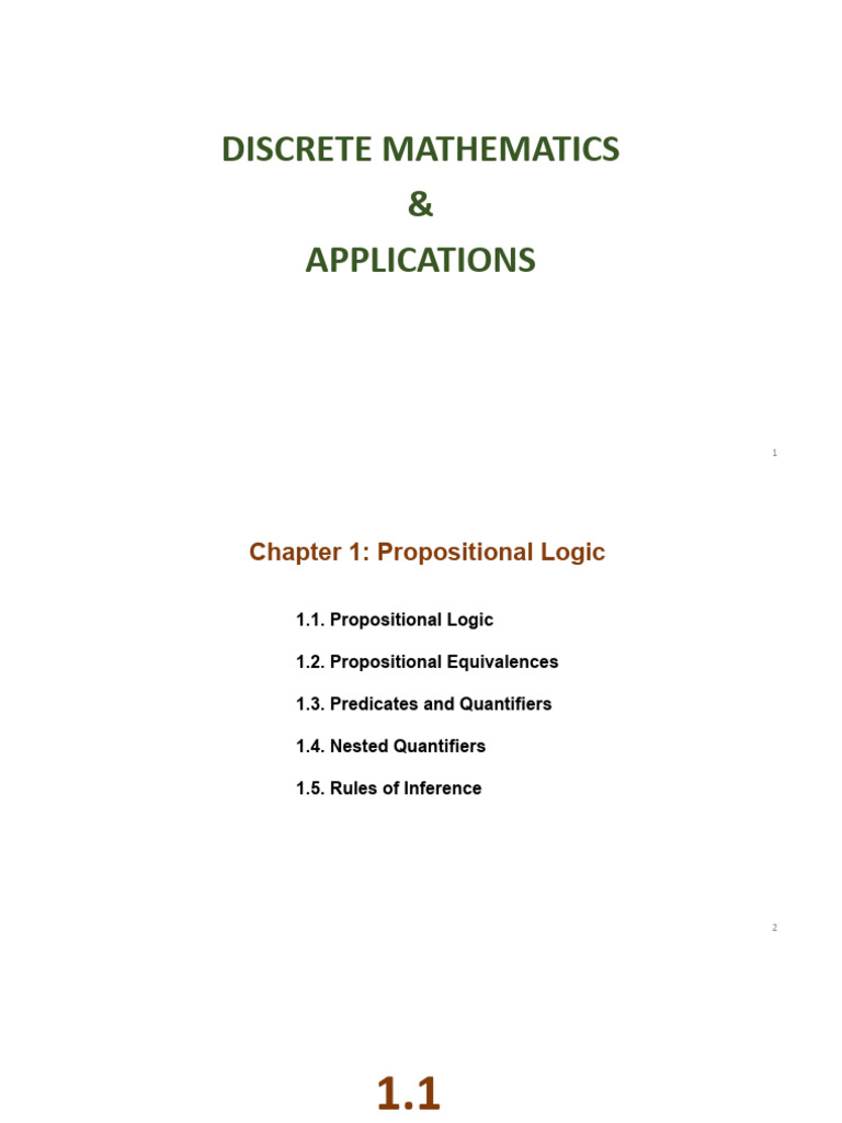 Chap1 - Propositional Logic (HT) | PDF | Logic | Proposition