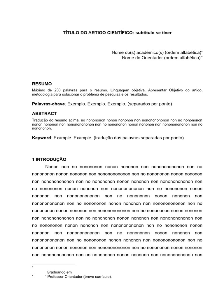 Template Artigo Cientifico | PDF