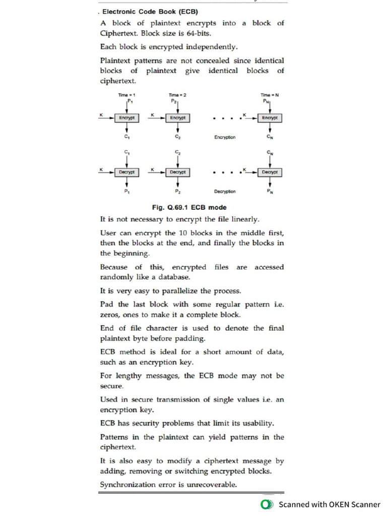 Block Cipher Mode of Operations | PDF