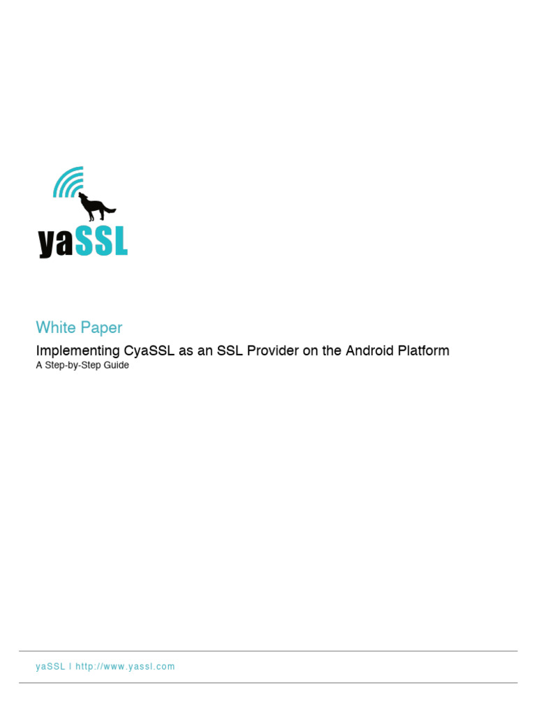 Implementing CyaSSL As An SSL Provider On The Android Platform | PDF | Transport Layer Security ...