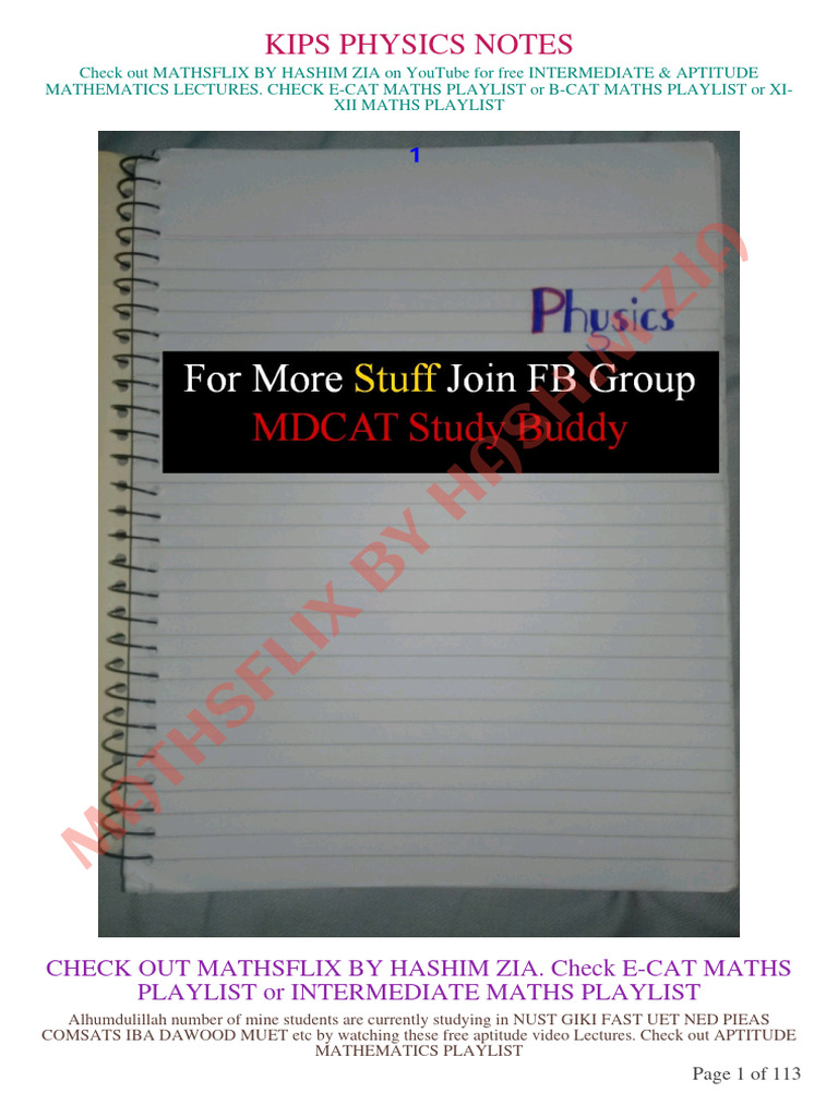 Kips Phy Notes | PDF