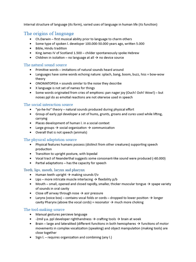 Internal Structure of Language | Download Free PDF | Syllable | Phoneme