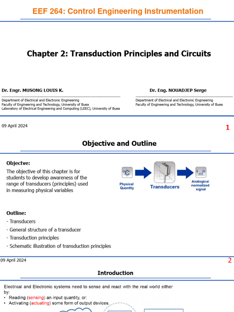 Chapter 2 Transduction Principles and Circuits | PDF | Sensor ...