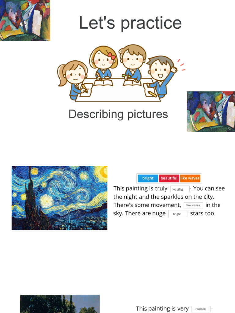 Describing Paintings Activities | PDF