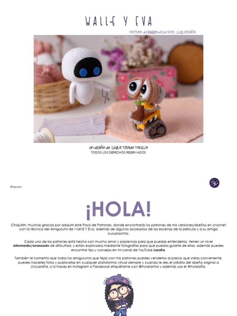 Wally Eva | PDF | Amigurumi | Tejer