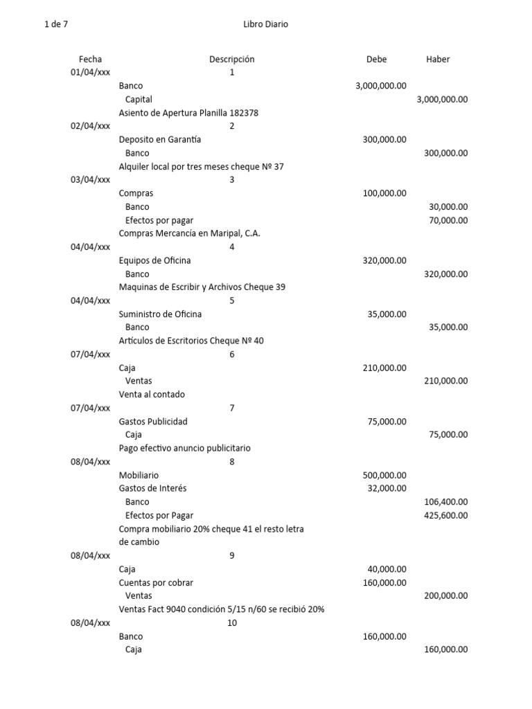 Ejercicio 3 | PDF | Bancos | Cheque