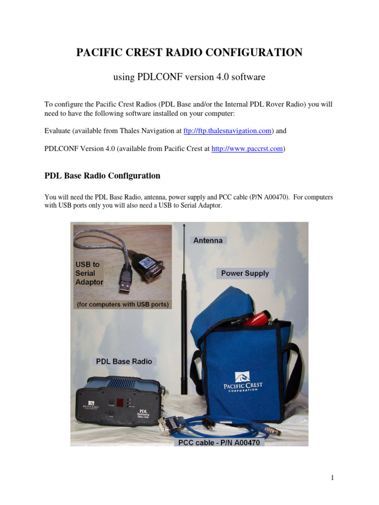 Pacific Crest Radio Configuration For The ZXtreme | PDF | Button ...