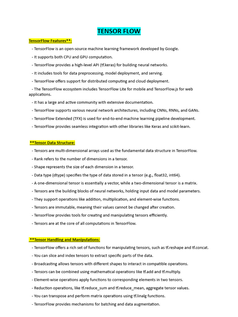 Tensor Flow | PDF | Artificial Neural Network | Tensor
