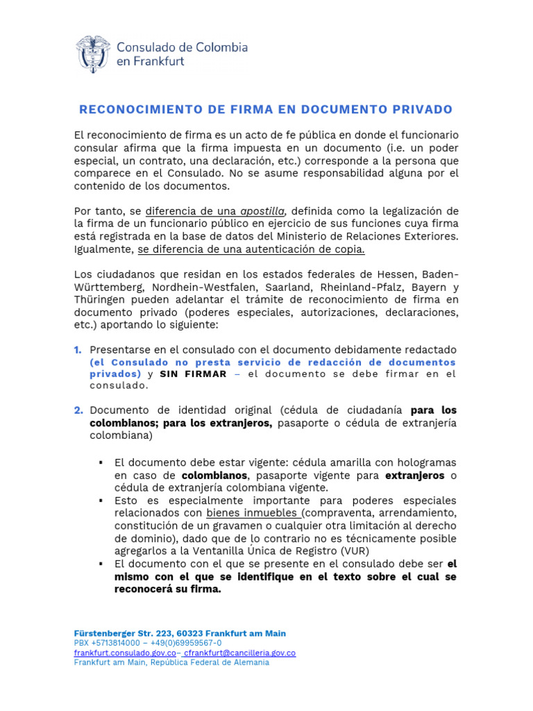 Reconocimiento de Firma en Documento Privado 2024 | Descargar gratis PDF | Documento de ...