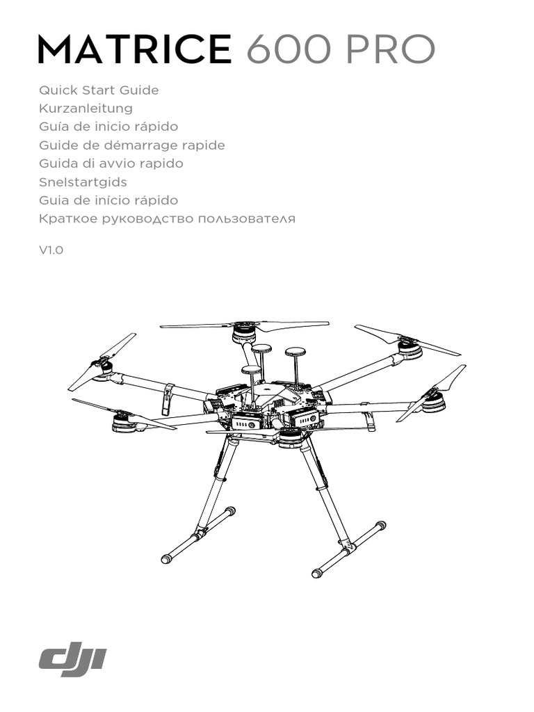 Matrice 600 Pro Quick Start Guide | PDF | Takeoff | Battery Charger