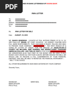 Rwa SBLC Bank Letter Sample PDF | PDF | Letter Of Credit | Banks