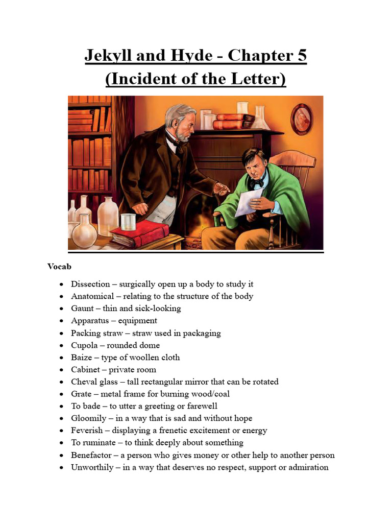 Jekyll and Hyde Chapter 5 Vocab & Questions | PDF