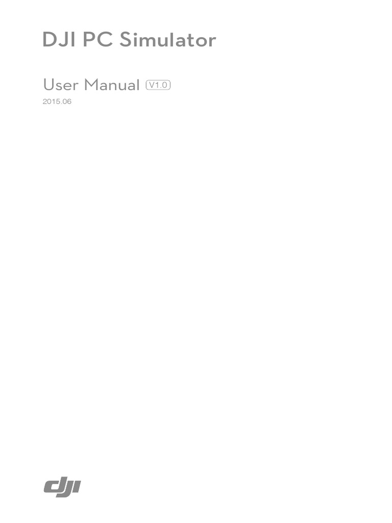 DJI PC Simulator User Manual | PDF | Personal Computers | Device Driver