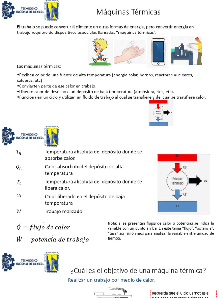 Funcionamiento de Máquinas Térmicas | PDF | Temperatura | Calor
