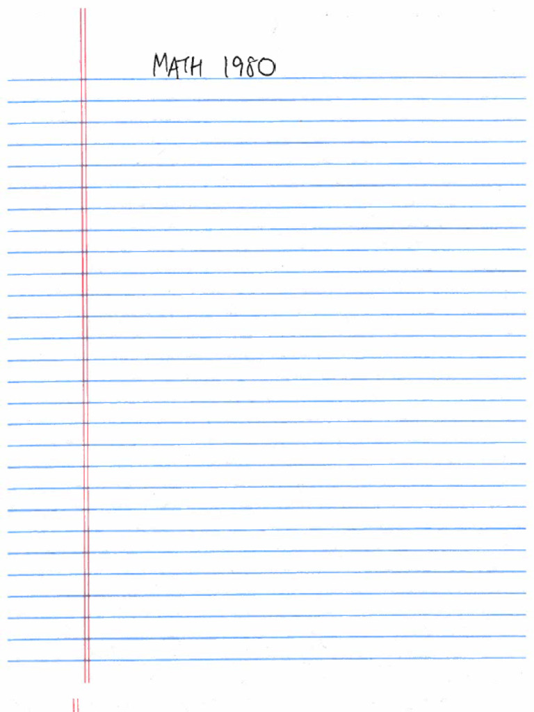 Math 1980 Notes | PDF