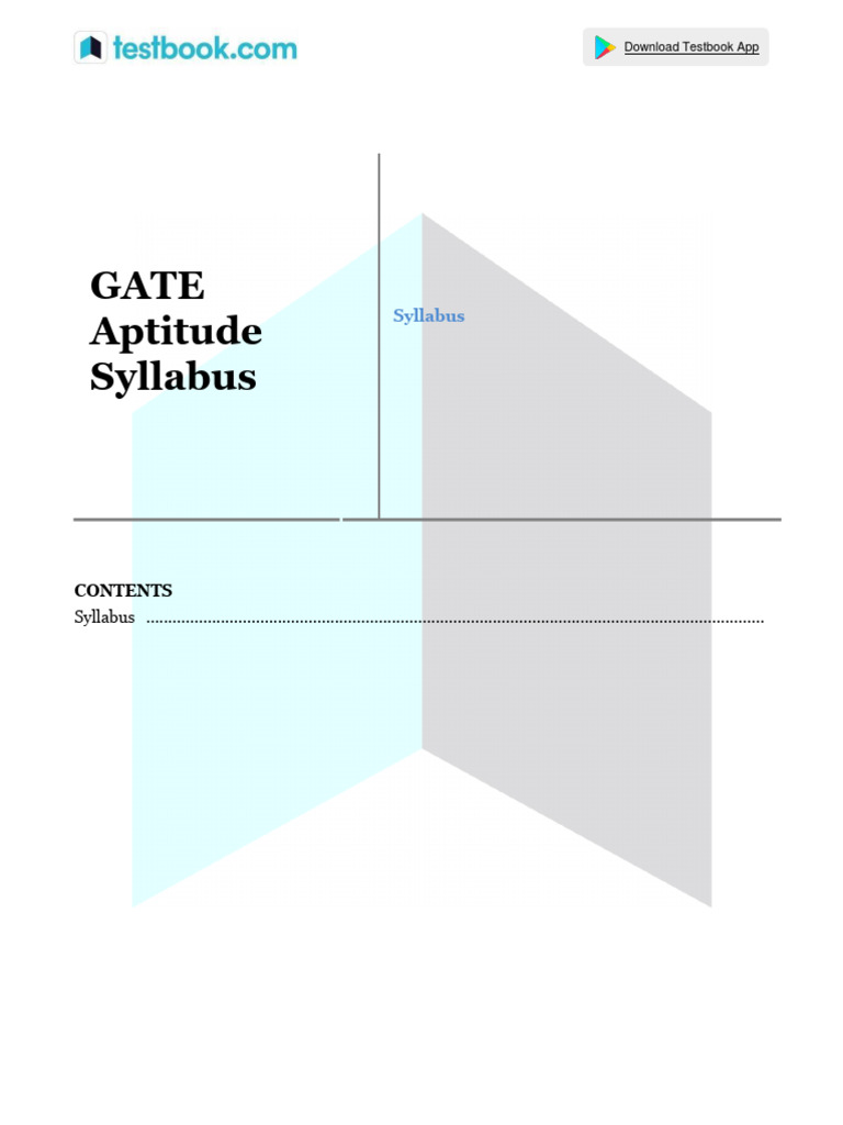 GATE 2024 Aptitude Syllabus Guide | PDF | Multiple Choice | English Grammar