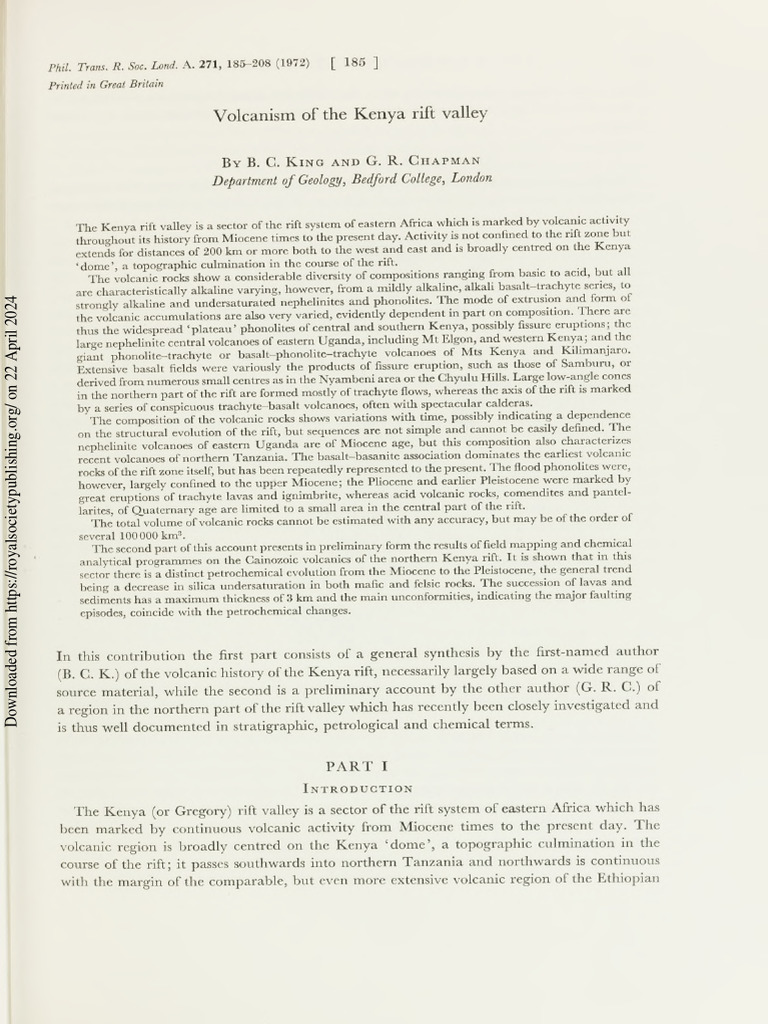 King Et Al 1997 A Discussion On Volcanism and The Structure of The ...