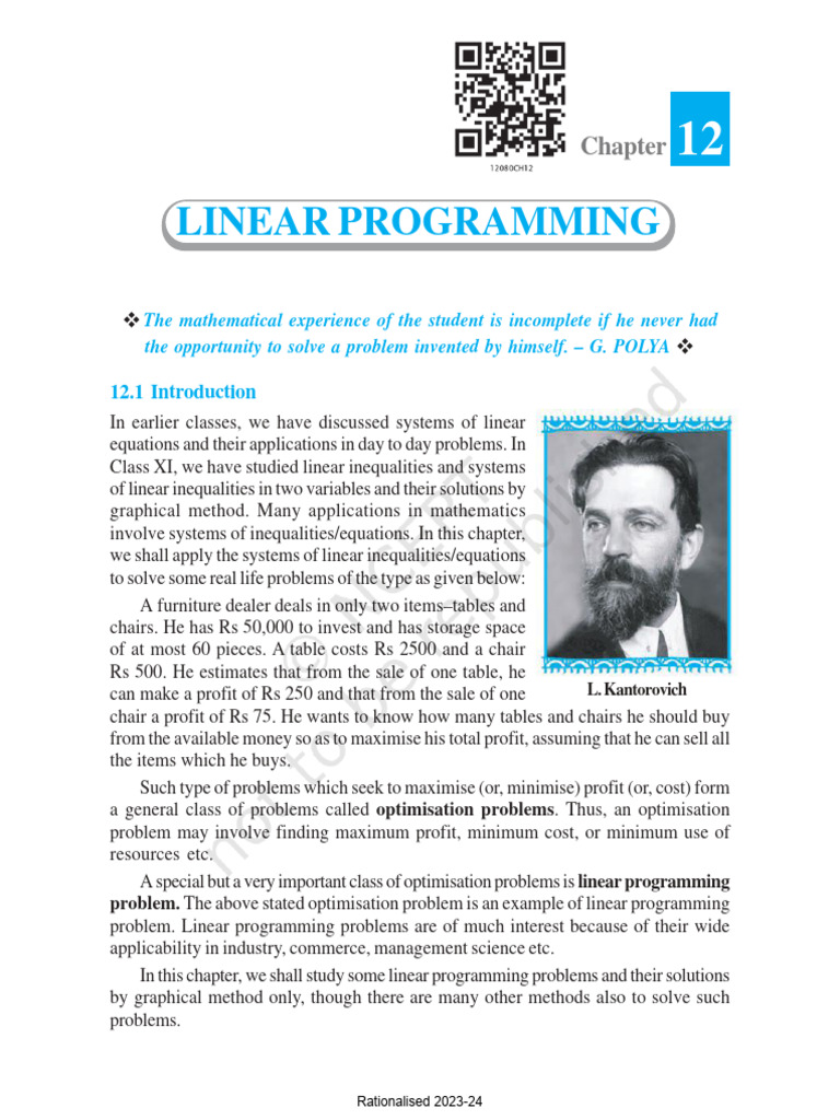 Lemh 206 | PDF | Linear Programming | Mathematical Optimization