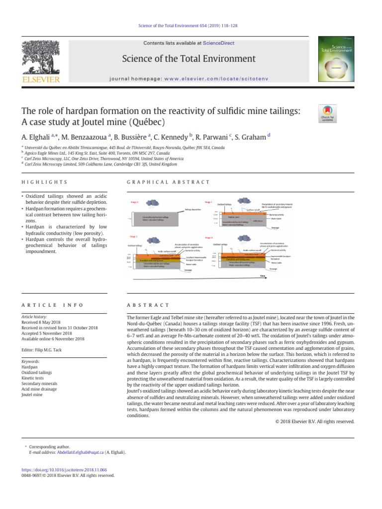 1 s2.0 S0048969718344188 Main | PDF | Minerals | Porosity