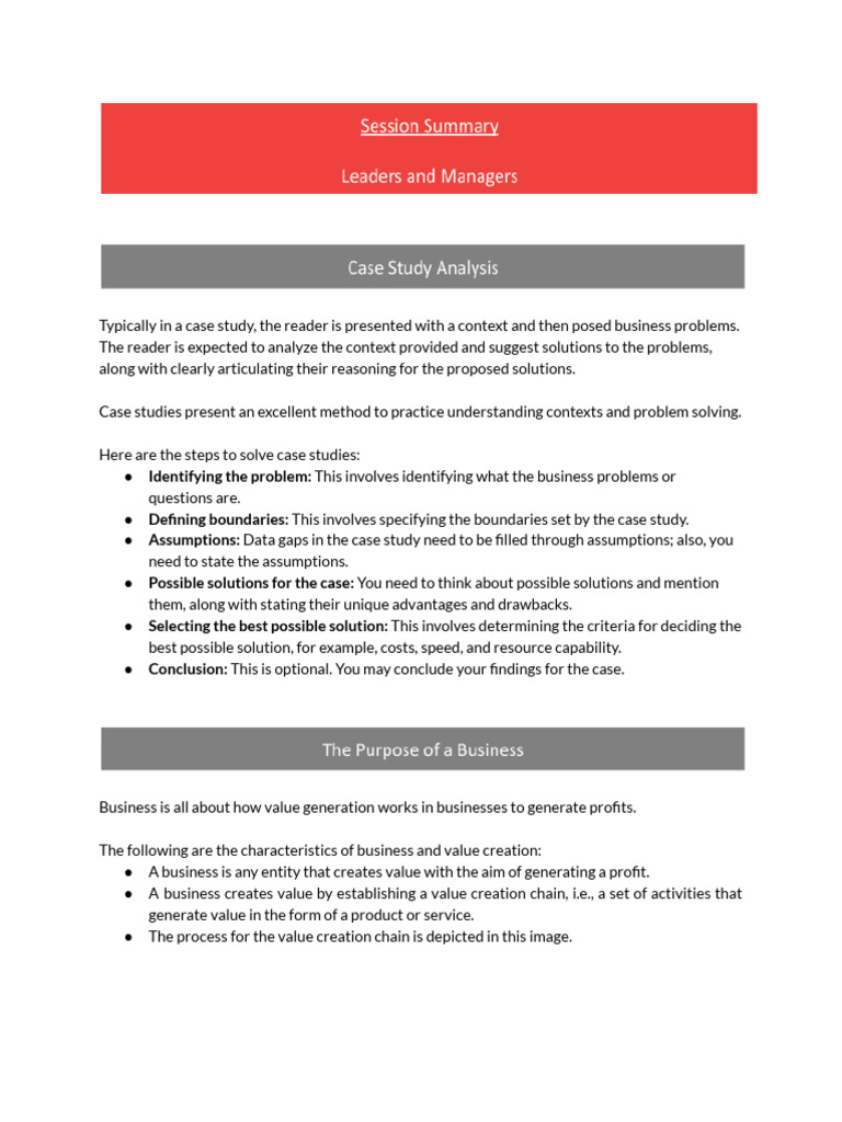 Module 1.1 - Leaders & Managers | Download Free PDF | Leadership | Goal