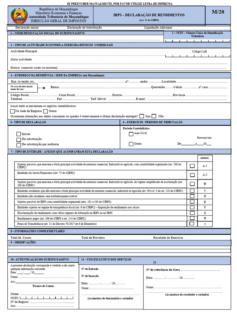Irpc-Irps m20 - Informacao Contabilistica | PDF | Contabilidade | Impostos