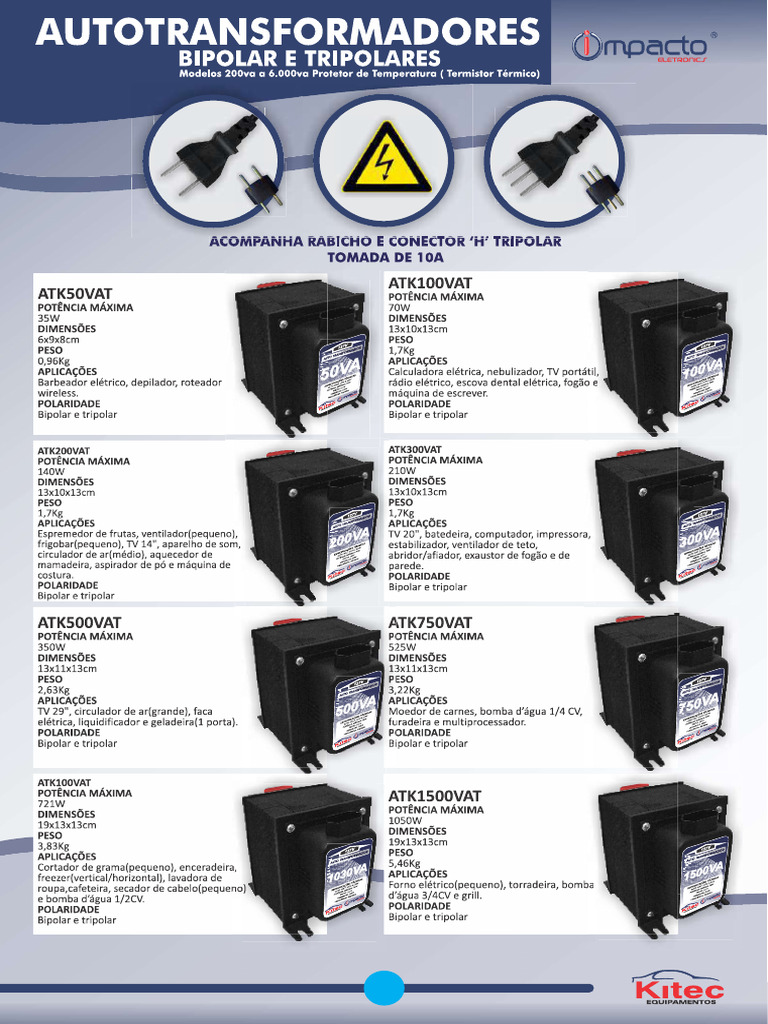 Auto Transformadores KITEC | PDF