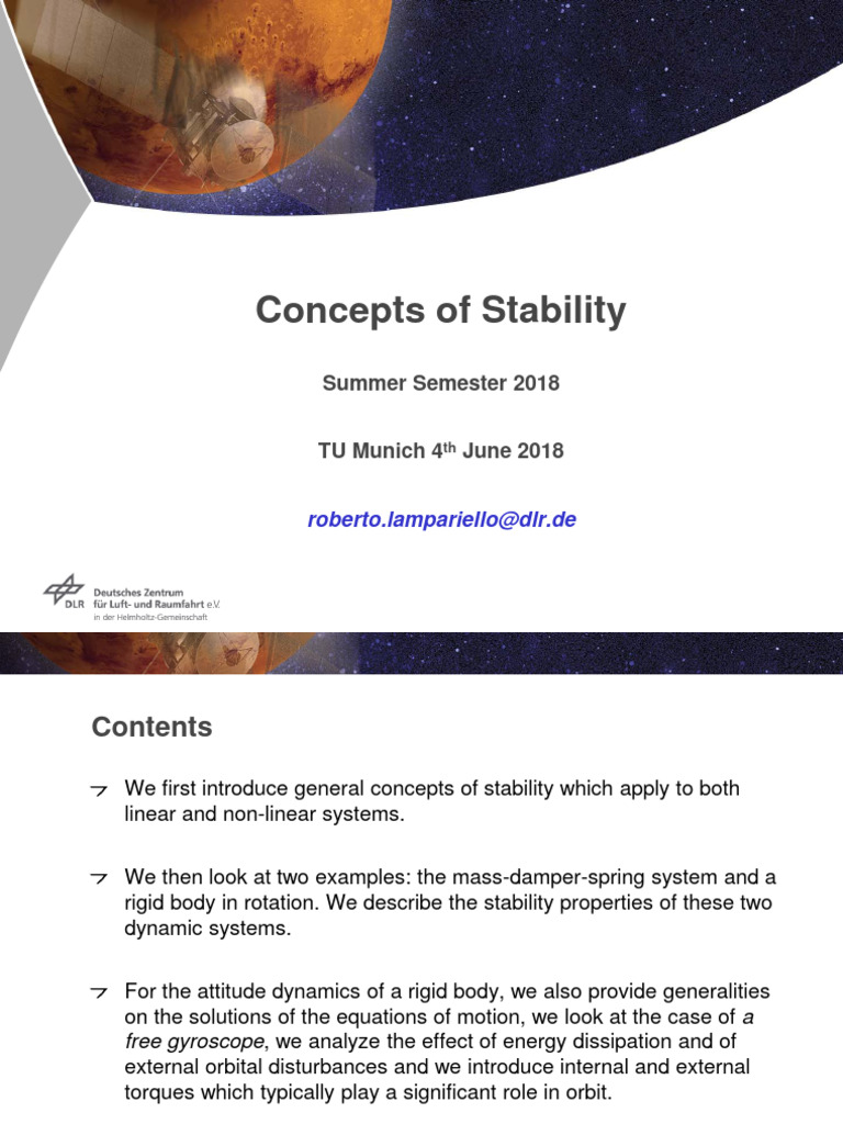 Lecture 3 - Stability | PDF | Stability Theory | Nonlinear System Lecture 3 - Stability | PDF | Stability Theory | Nonlinear System