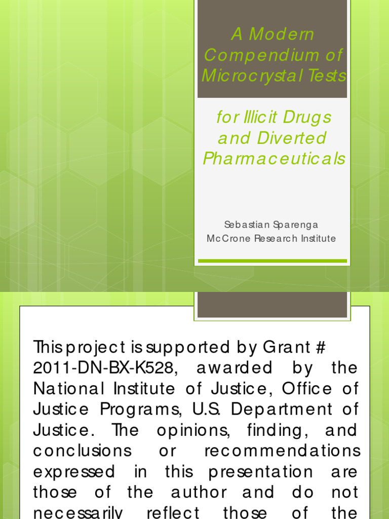 Sparenga - A Modern Compendium of Microcrystal Tests | PDF ...