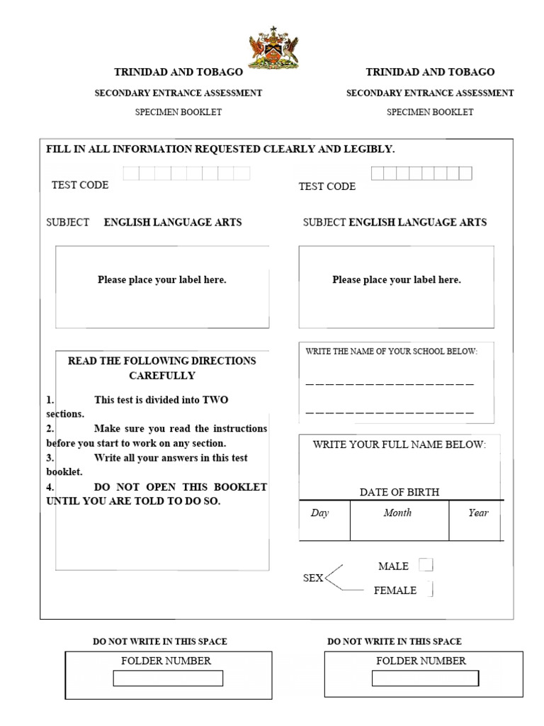SEA 2021 ELA Specimen Paper Guide | PDF | Turtle | Web Page