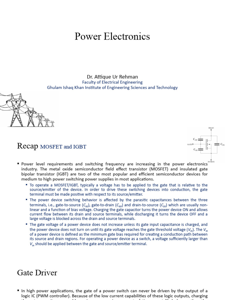 Week 10 Gate Drivers and Uncontrolled Rectifier | PDF | Field Effect ...