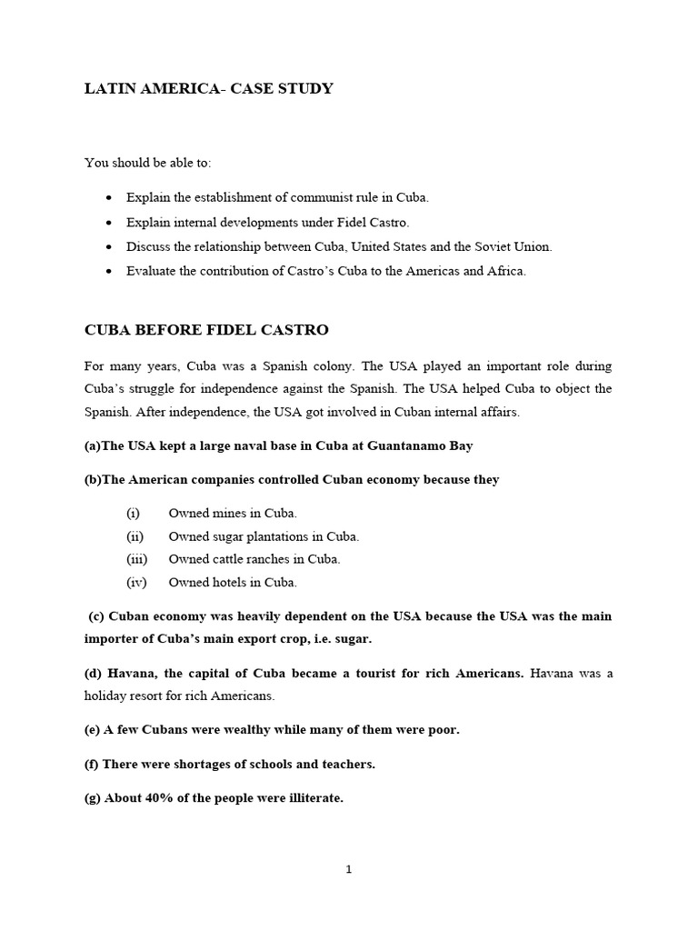 CUBA-1 | PDF | Fidel Castro | Cuba