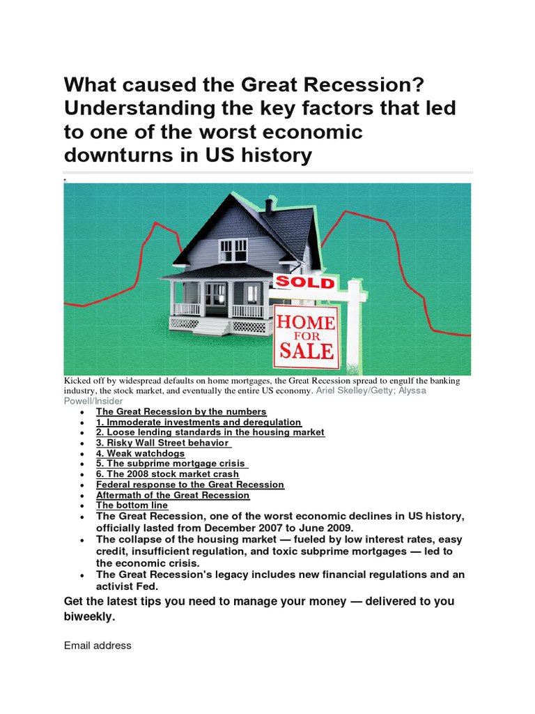 What Caused The Great Recession | PDF | Collateralized Debt Obligation ...