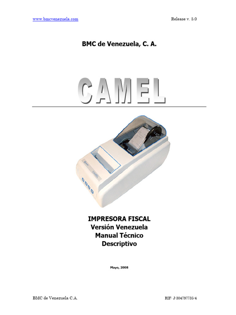 Manual de Servicio BMC Camel Fiscal Venezuela | PDF | Ascii | Cambiar