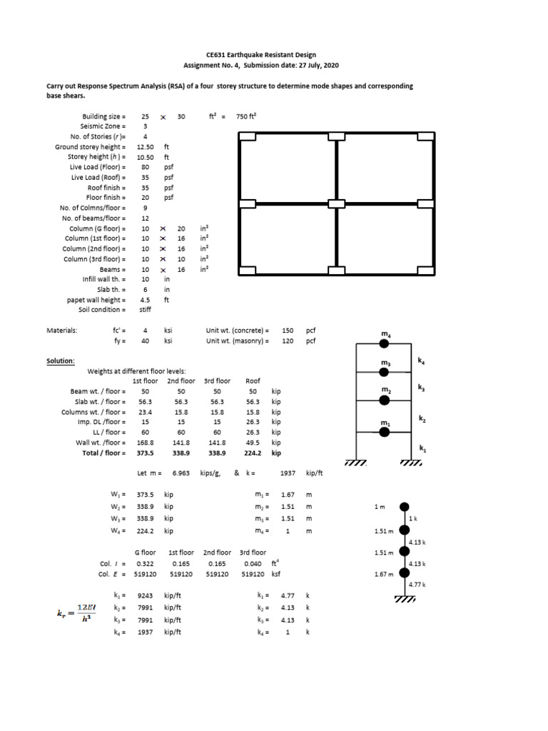 Assignment 4, Solution | Download Free PDF | Beam (Structure) | Column