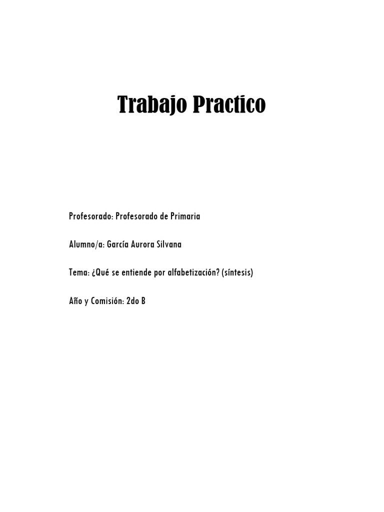 Qué Se Entiende Por Alfabetización | PDF | Literatura | Educación en ...