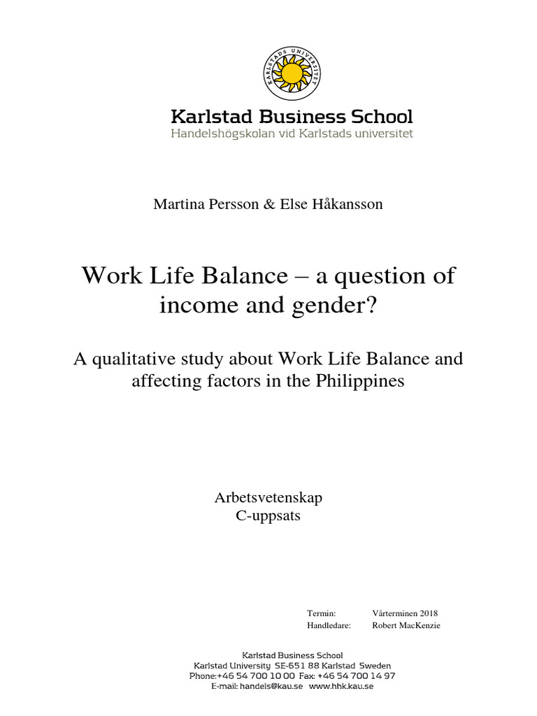 Work Life Balance | PDF | Employment | Job Satisfaction