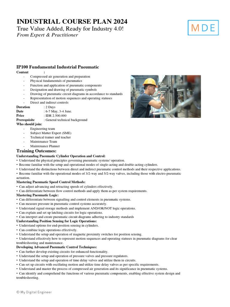 Industrial Coursplan 2024 MDE | PDF | Programmable Logic Controller | Automation
