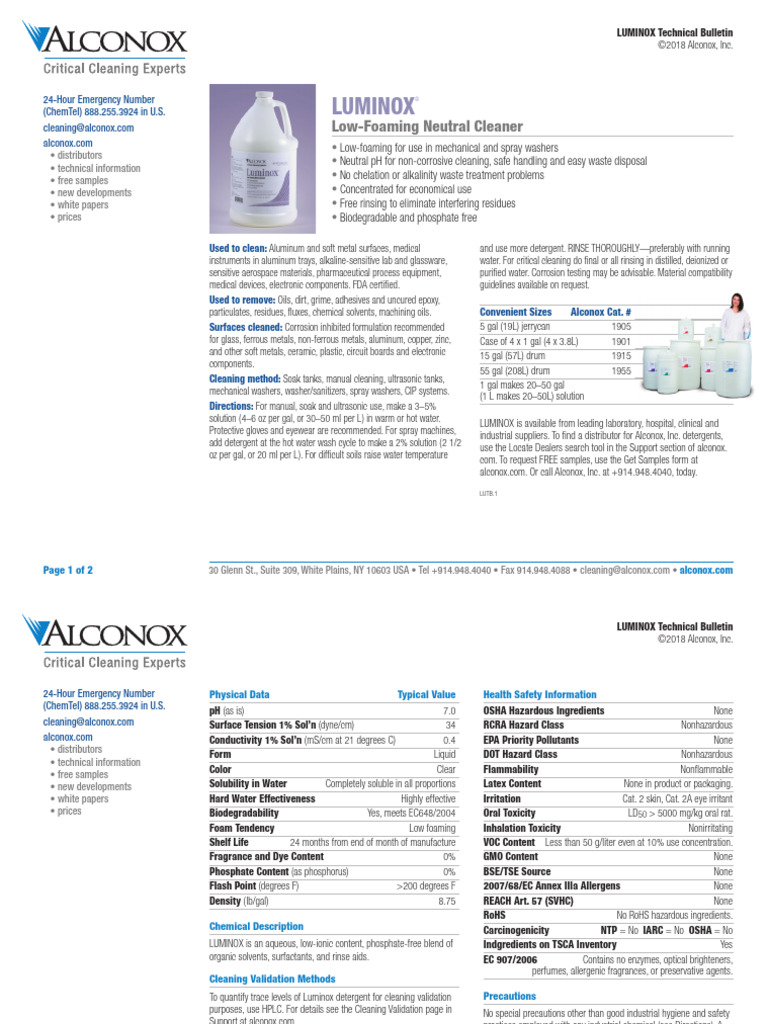 Boletin Tecnico Luminox | Download Free PDF | Washing Machine ...