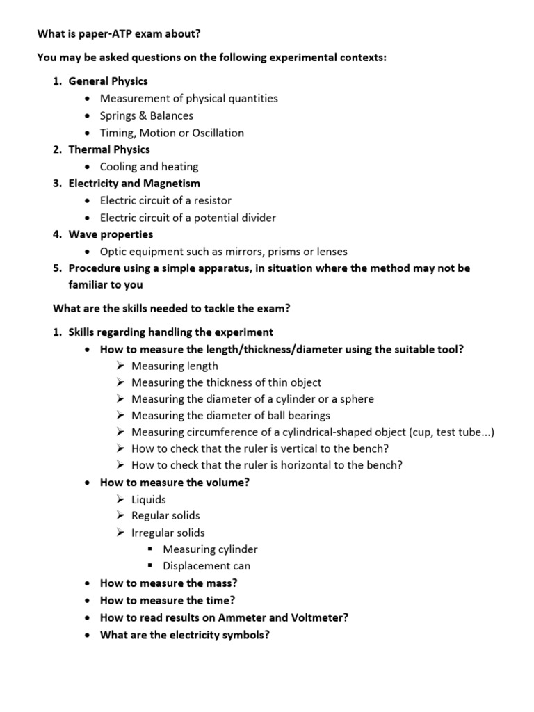 Paper Atp Notes o Level & Igcse | PDF | Pendulum | Significant Figures