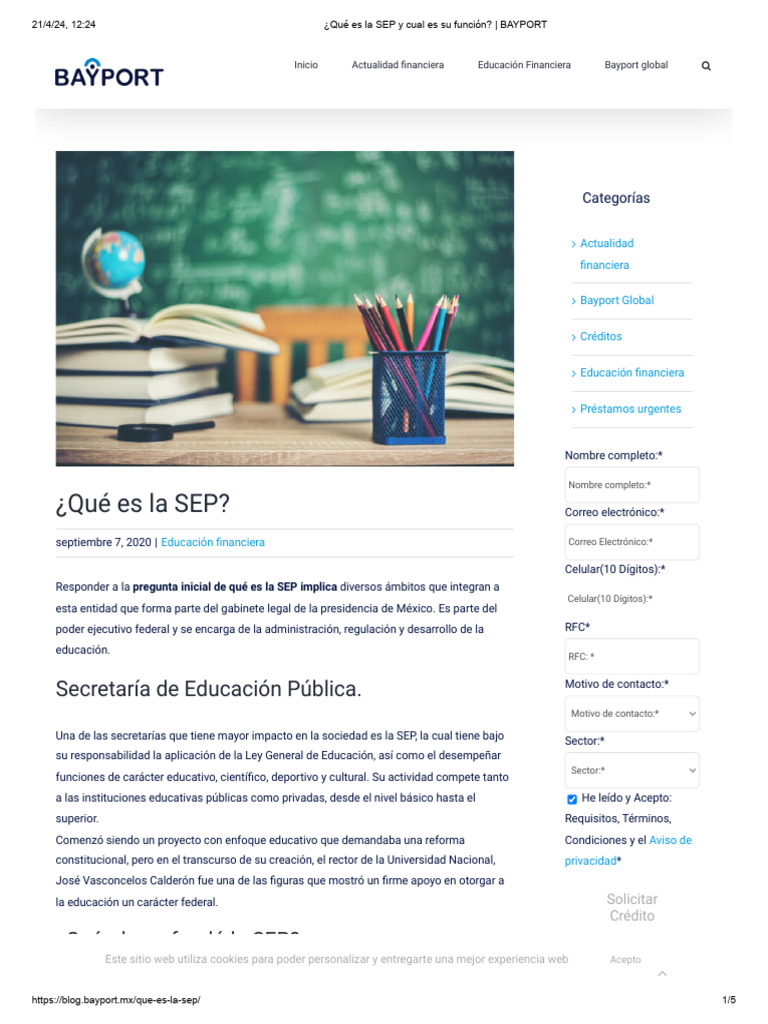 ¿Qué Es La SEP y Cual Es Su Función | PDF