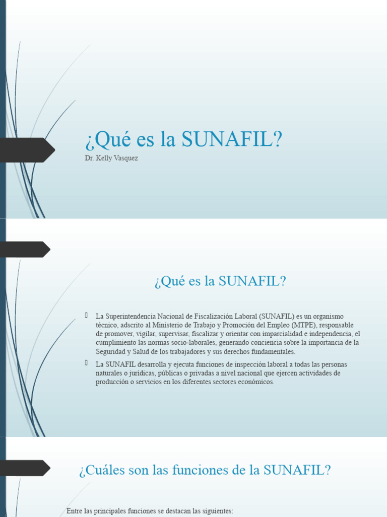 Que Es La SUNAFIL | PDF | Derecho laboral | Seguridad y salud ocupacional